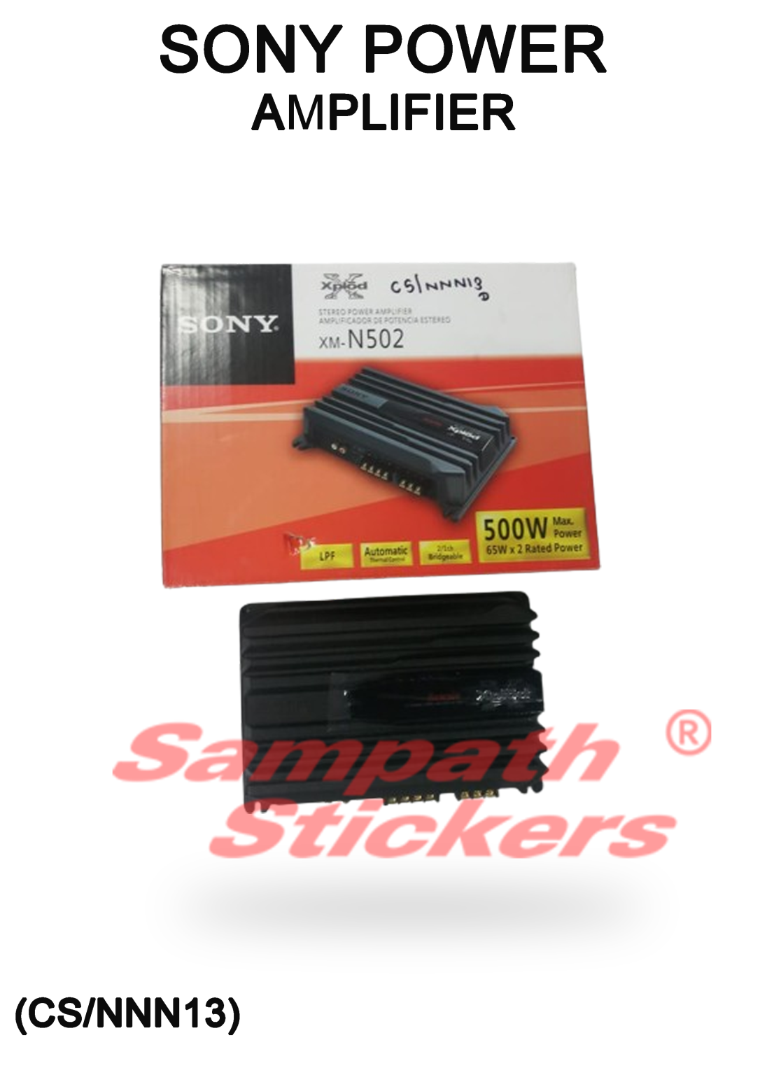 SONY POWER AMPLIFIER – Sampath Stickers