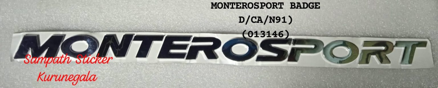 MONTERO SPORT BADGE – Sampath Stickers